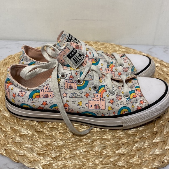 Converse | Shoes | Converse Girls Princess Castles Design Size 3 | Poshmark
